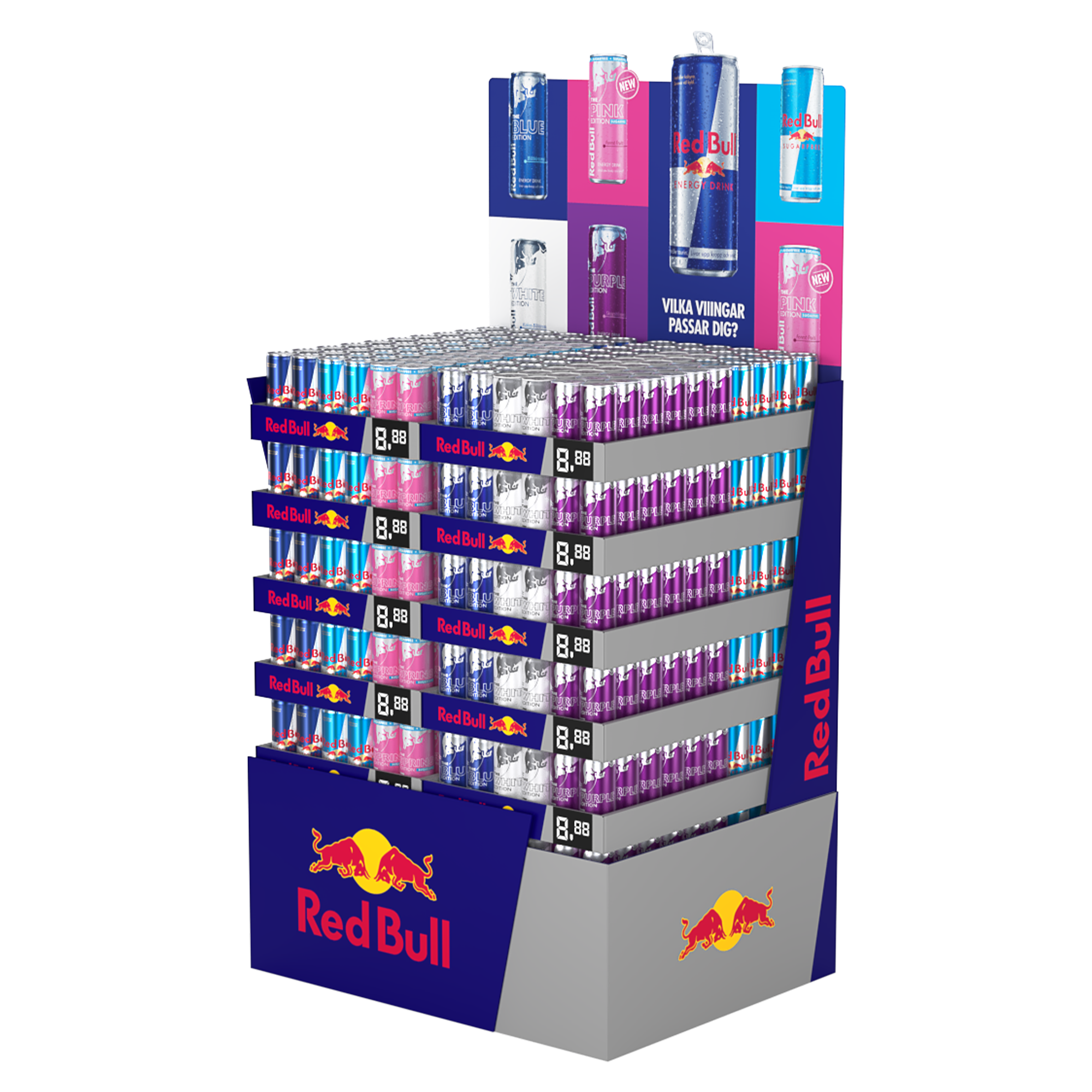 Red Bull Display 250ml Mix 6 Smaker (ED/SF/BLUE/WHITE/PURPLE/PINK ...