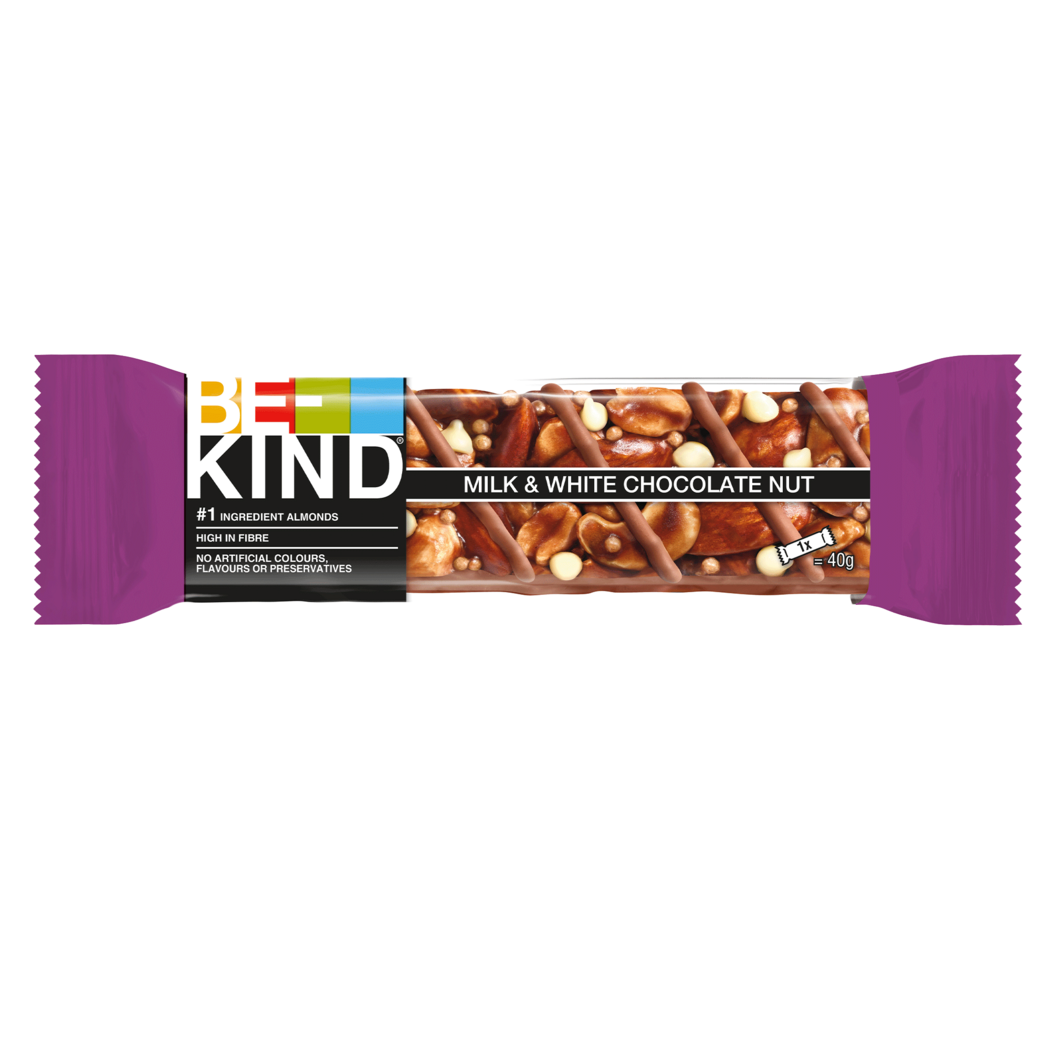 Be-Kind Milk & White ChocoNut - hel kart - Varsego